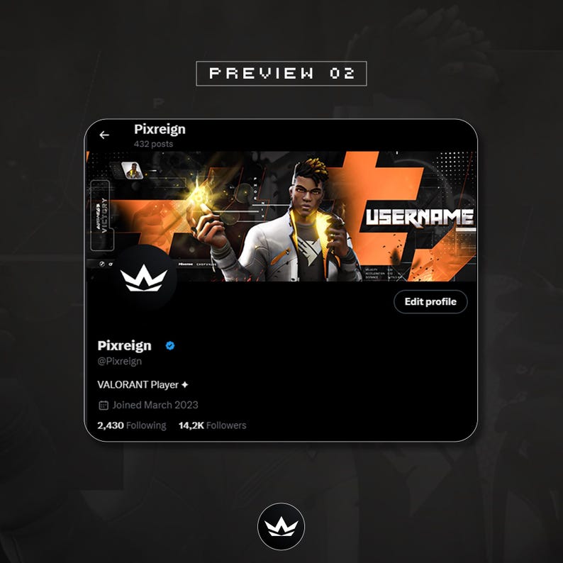 VALORANT Banner & Header for X Twitter: Customizable PSD File, Template ...