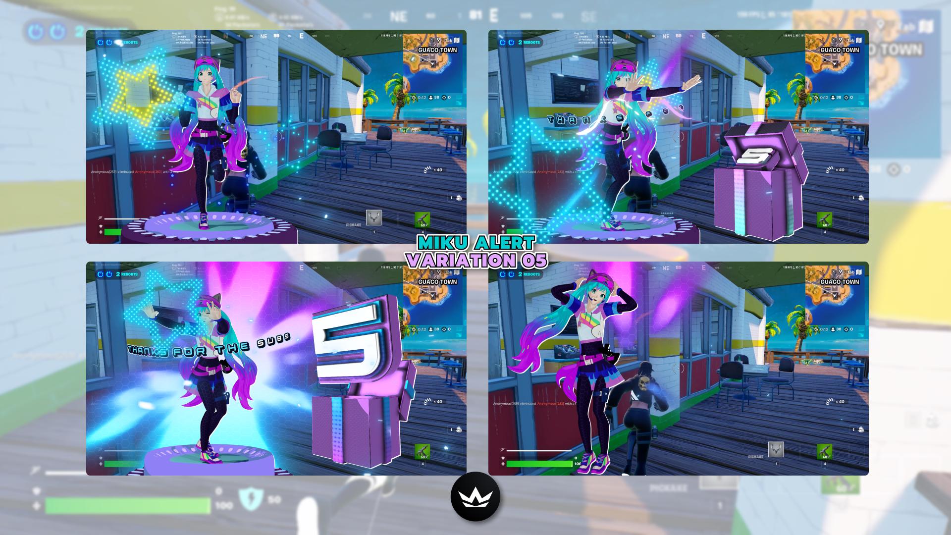 Hatsune Miku Stream Alerts | Miku Twitch & Kick Overlays| Miku Gifted ...