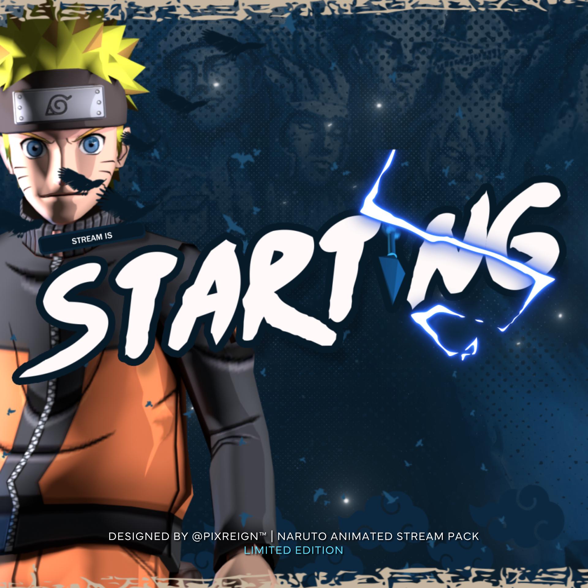 Naruto Shinobi Animated Stream Pack Naruto Stream Overlay Ninja Anime ...