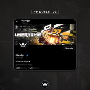 VALORANT Banner & Header for X Twitter: Customizable PSD File, Template ...