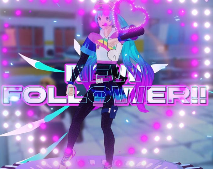 Hatsune Miku Follower Alert | Miku Twitch & Kick Overlays | Miku Stream ...
