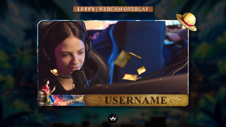 Pirate Animated Stream Pack Anime Premium Stream Overlays Luffy Gear 5 ...