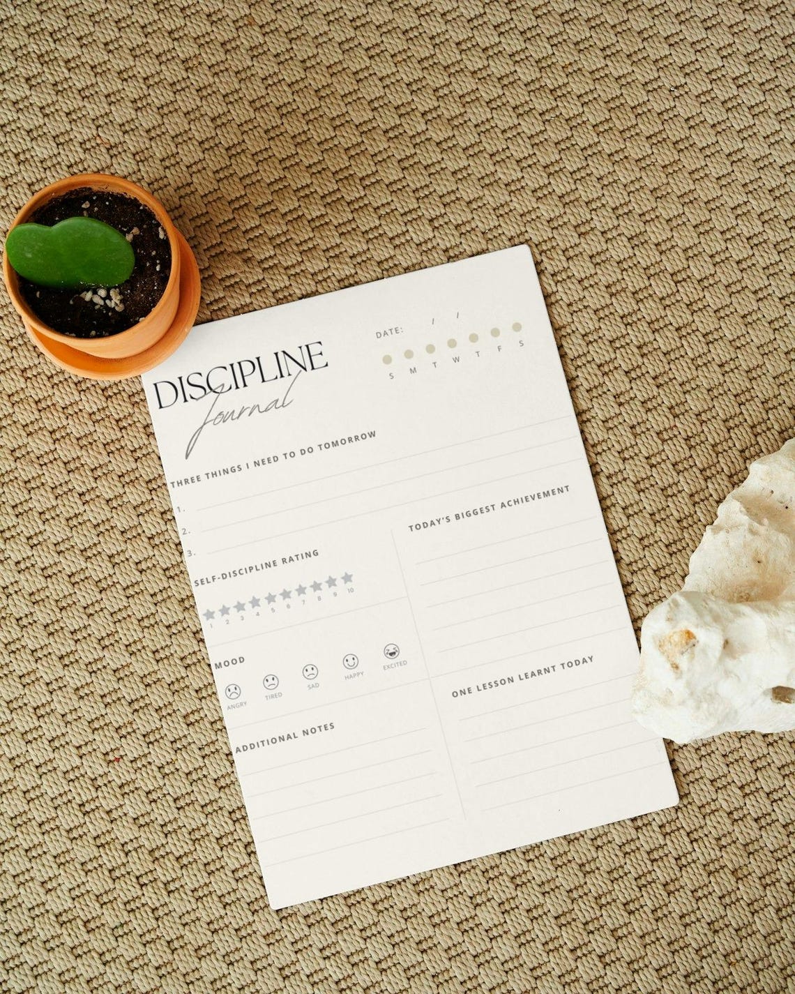 Printable Discipline Journal Template - Etsy