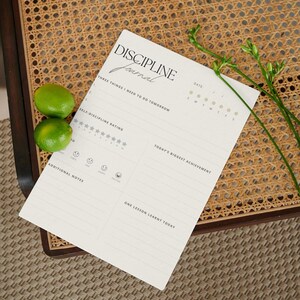 Printable Discipline Journal Template - Etsy