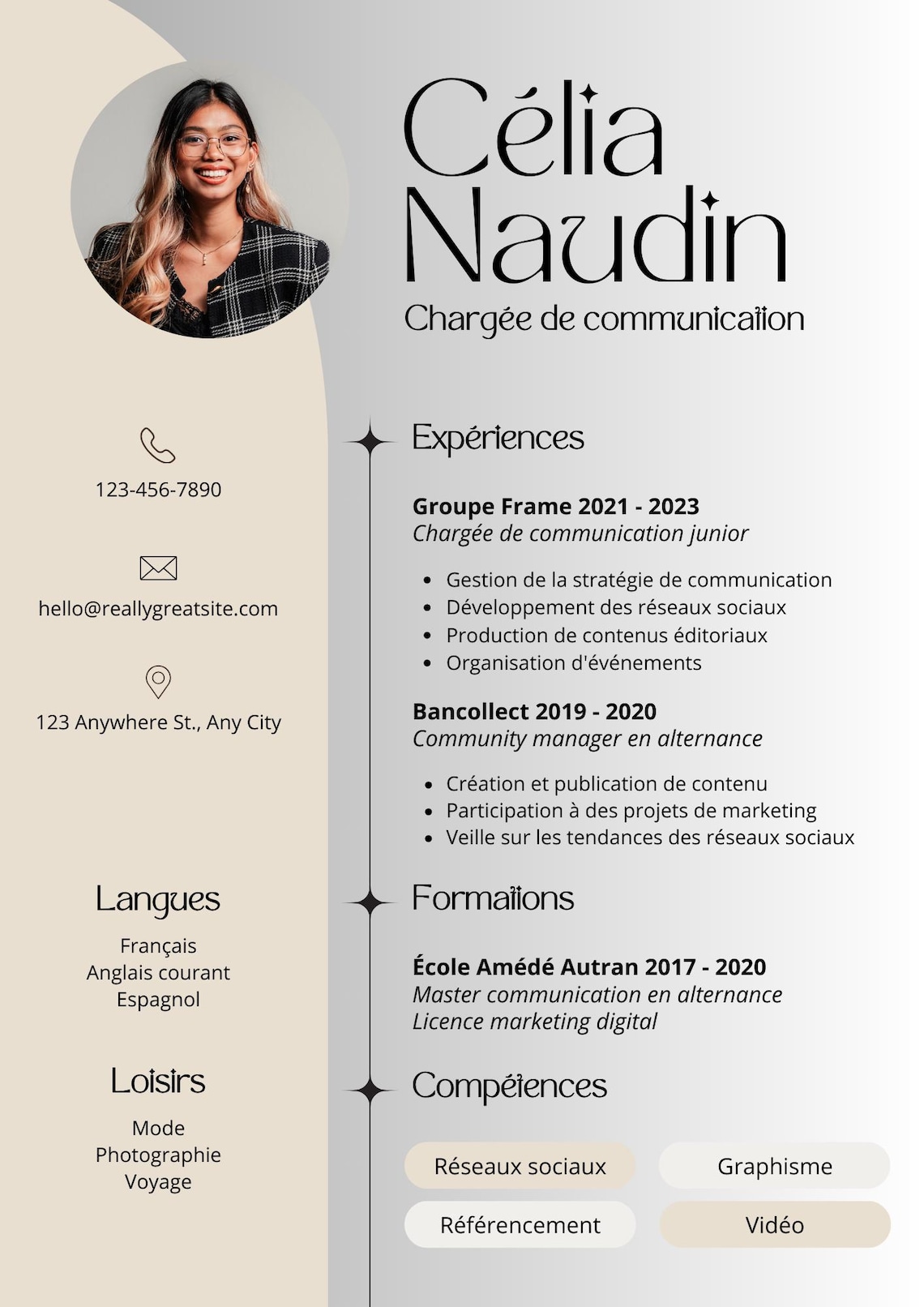 English CV Template, Professional CV Template,canadian CV Template - Etsy