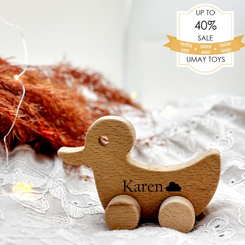 Wooden Duck Toy - Etsy