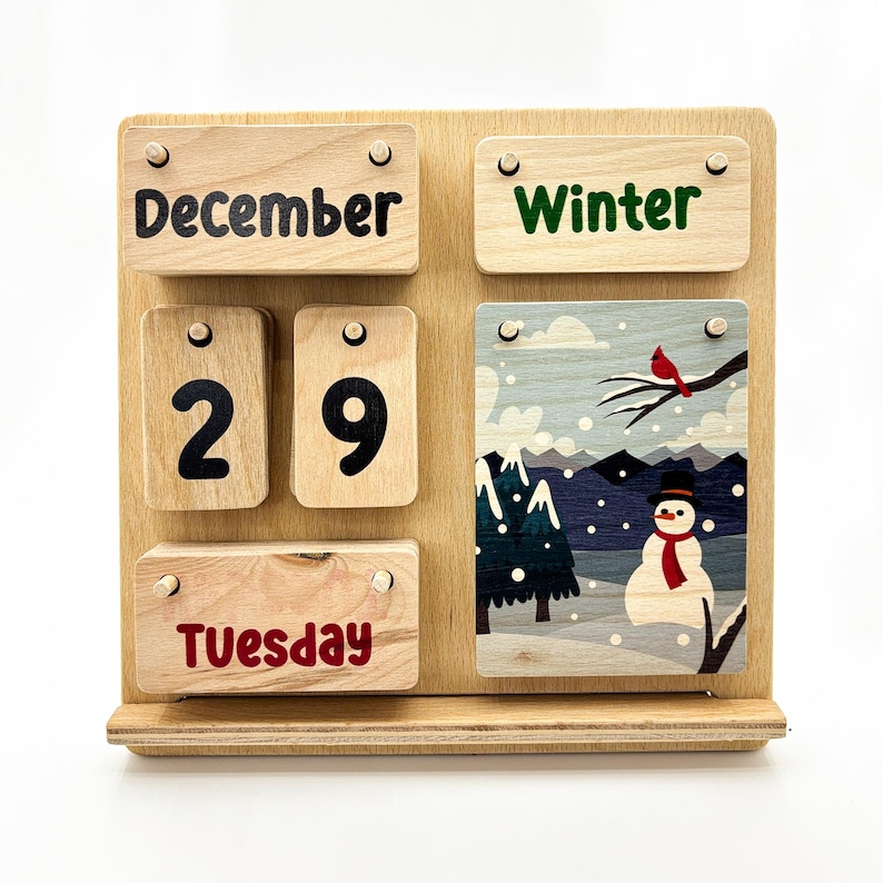 Perpetual Calendar With Four Seasons, Ideal for Homeschooling and ...