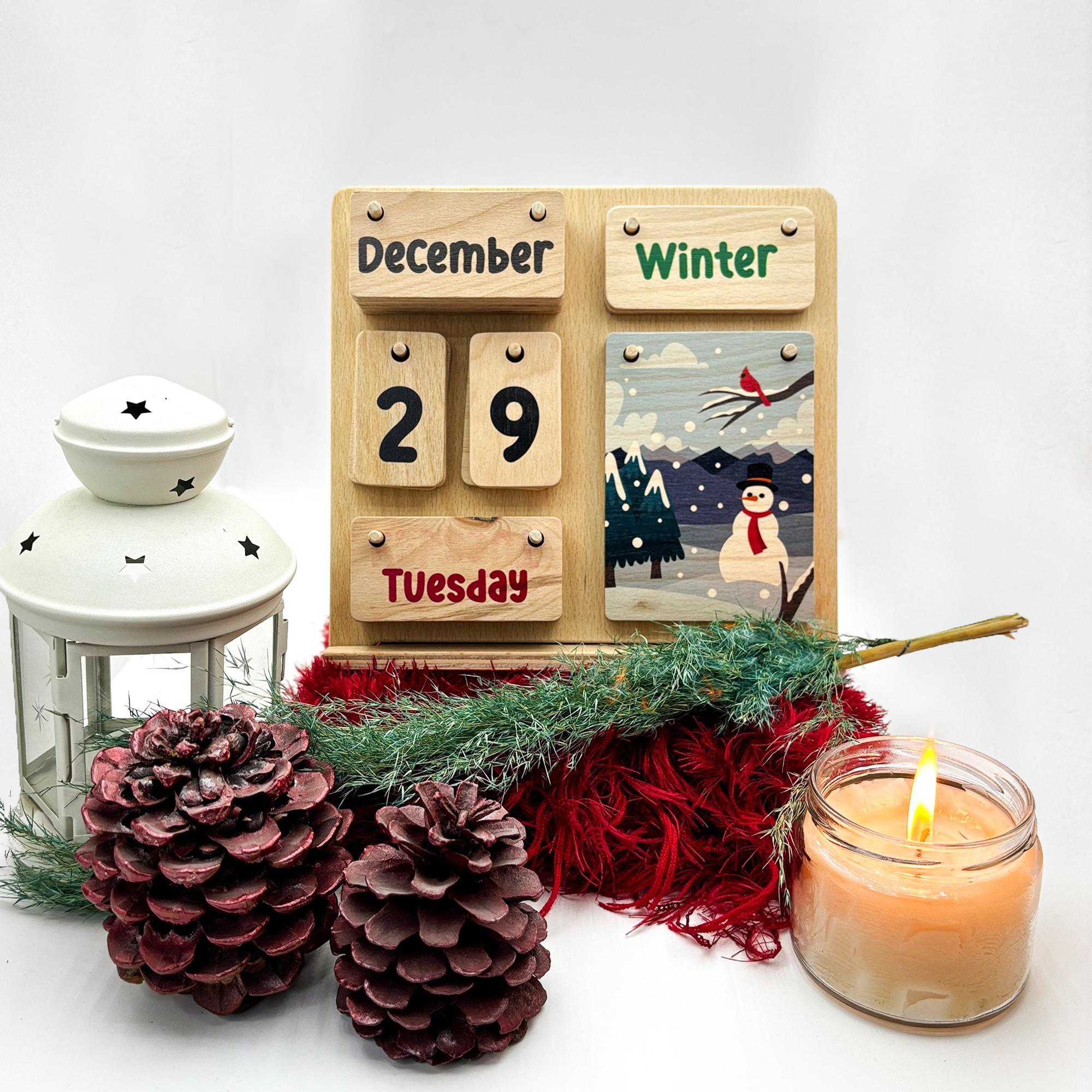 Perpetual Calendar With Four Seasons, Ideal for Homeschooling and ...