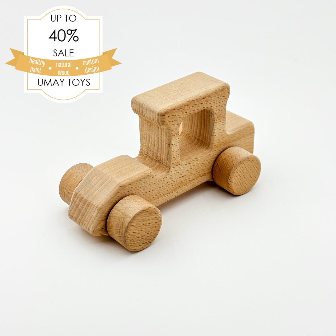 Personalized Wooden Grader Toy for Toddler, Montessori Sensory Car Set ...