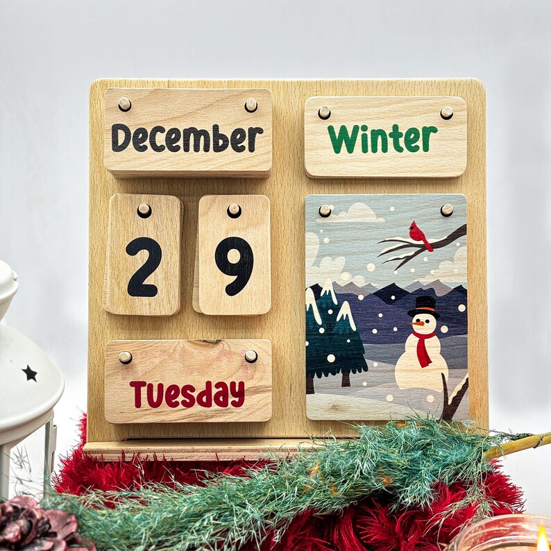 Perpetual Calendar With Four Seasons, Ideal for Homeschooling and ...