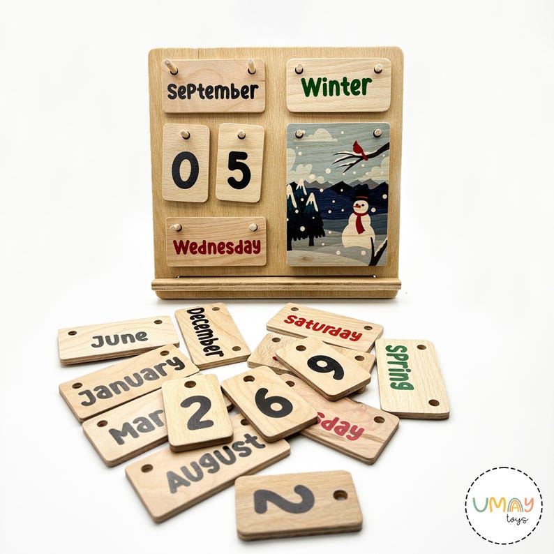Perpetual Calendar With Four Seasons, Ideal for Homeschooling and ...
