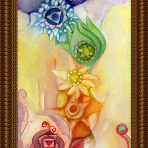 Chakra Print on Canvas, Reiki Art Print, Channeled Chakra Painting ...
