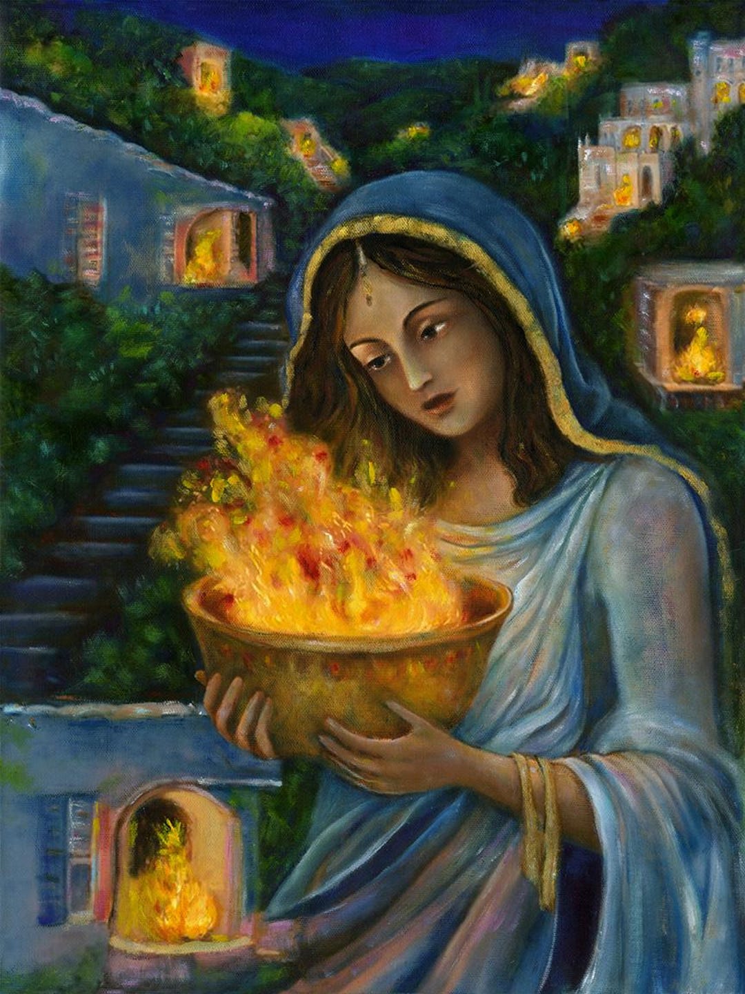 Hestia Greek Goddess, Greek Goddess Art, Goddess of the Hearth, Sacred ...