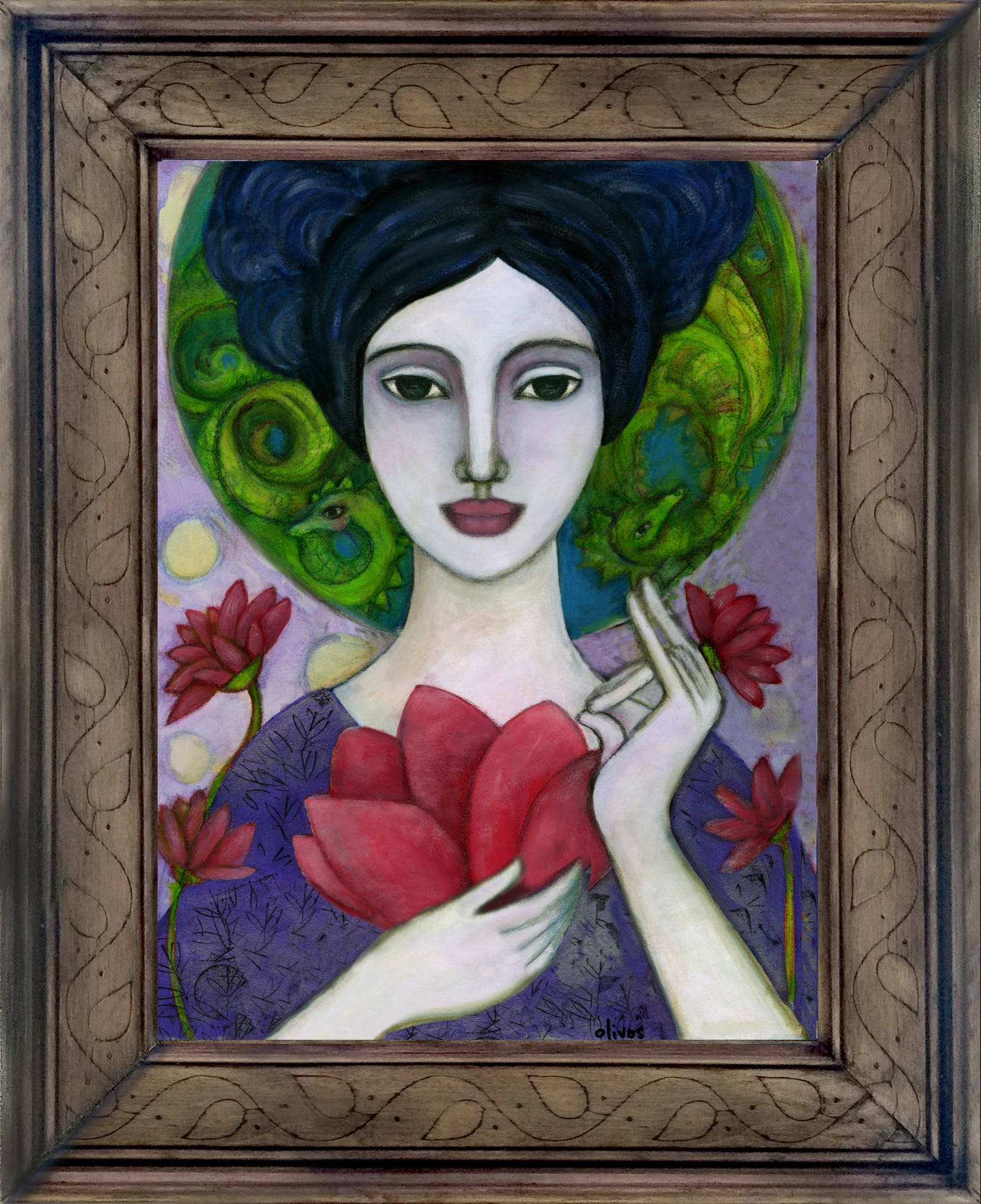 Kuan Yin Art on Canvas Goddess Quan Yin Print Goddess of - Etsy