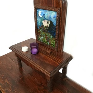 Goddess Altar Table, Handmade Wooden Custom Made Altar, Sacred Space ...
