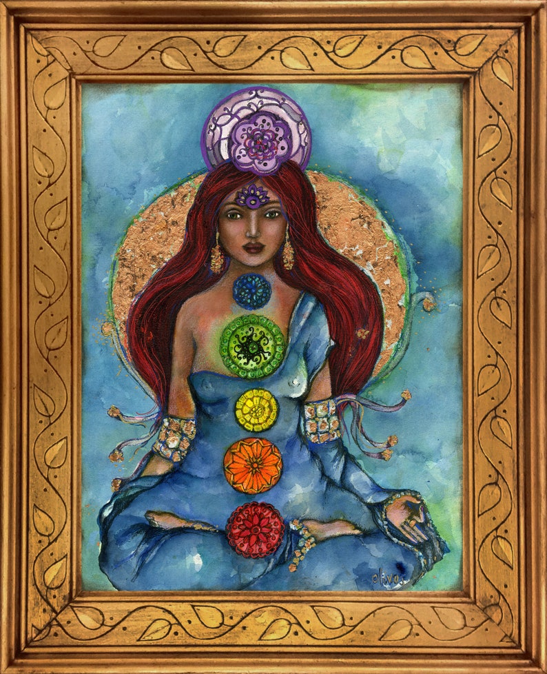 Root Chakra Art Muladhara Red Chakra Decor for Yoga Room - Etsy