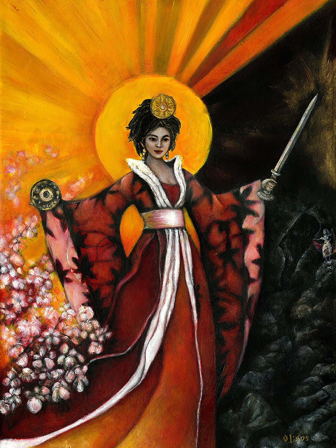 Amaterasu Wall Art, Japanese Sun Goddess of Light &selflove, Altar ...