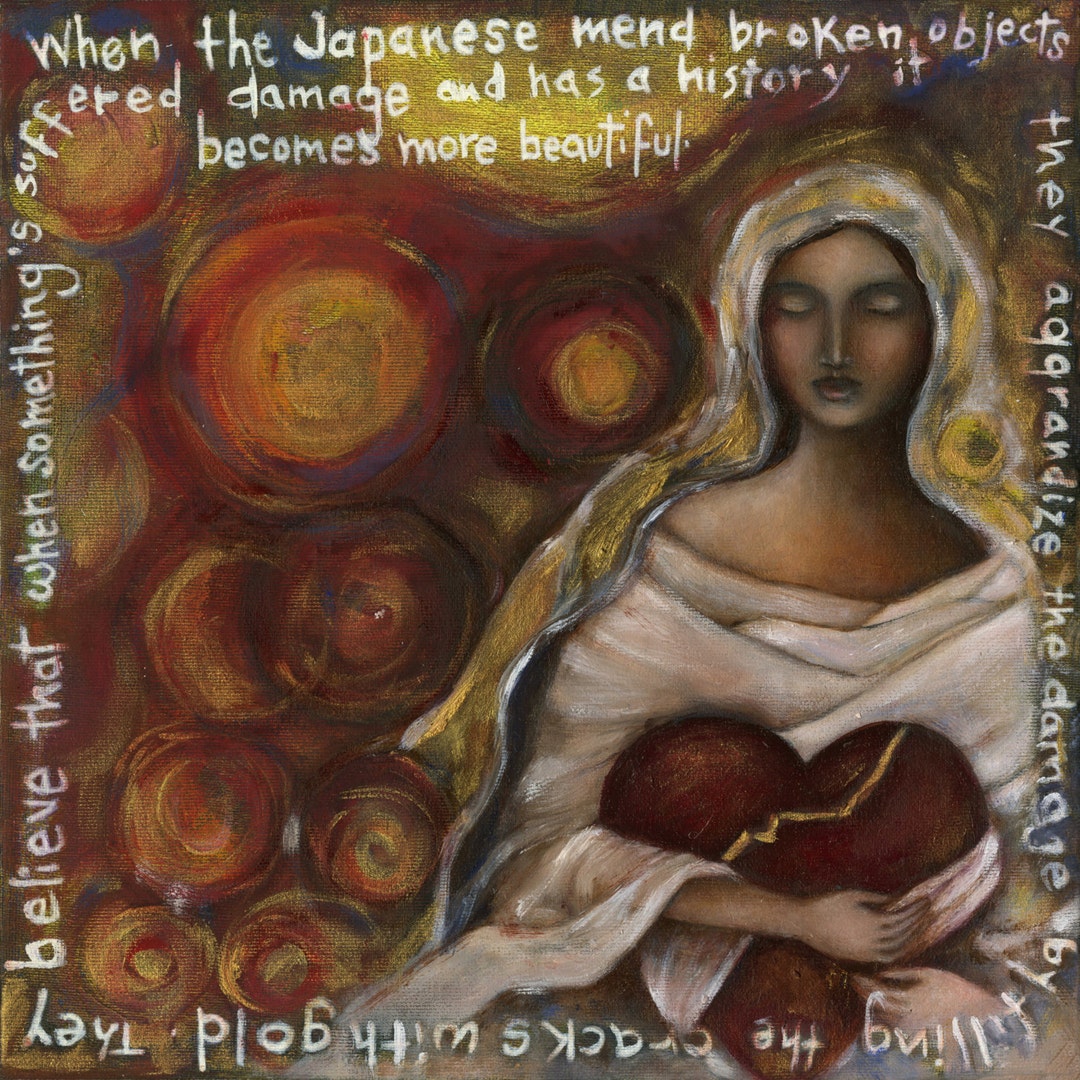 Broken Heart Healing, Encouraging Gift, Gift for Heartbreak, Kintsugi ...