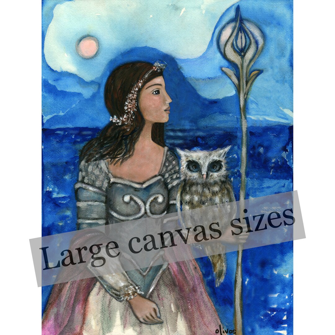 Athena, Large Reproduction on Canvas, Greek Goddess of Knowledge and ...