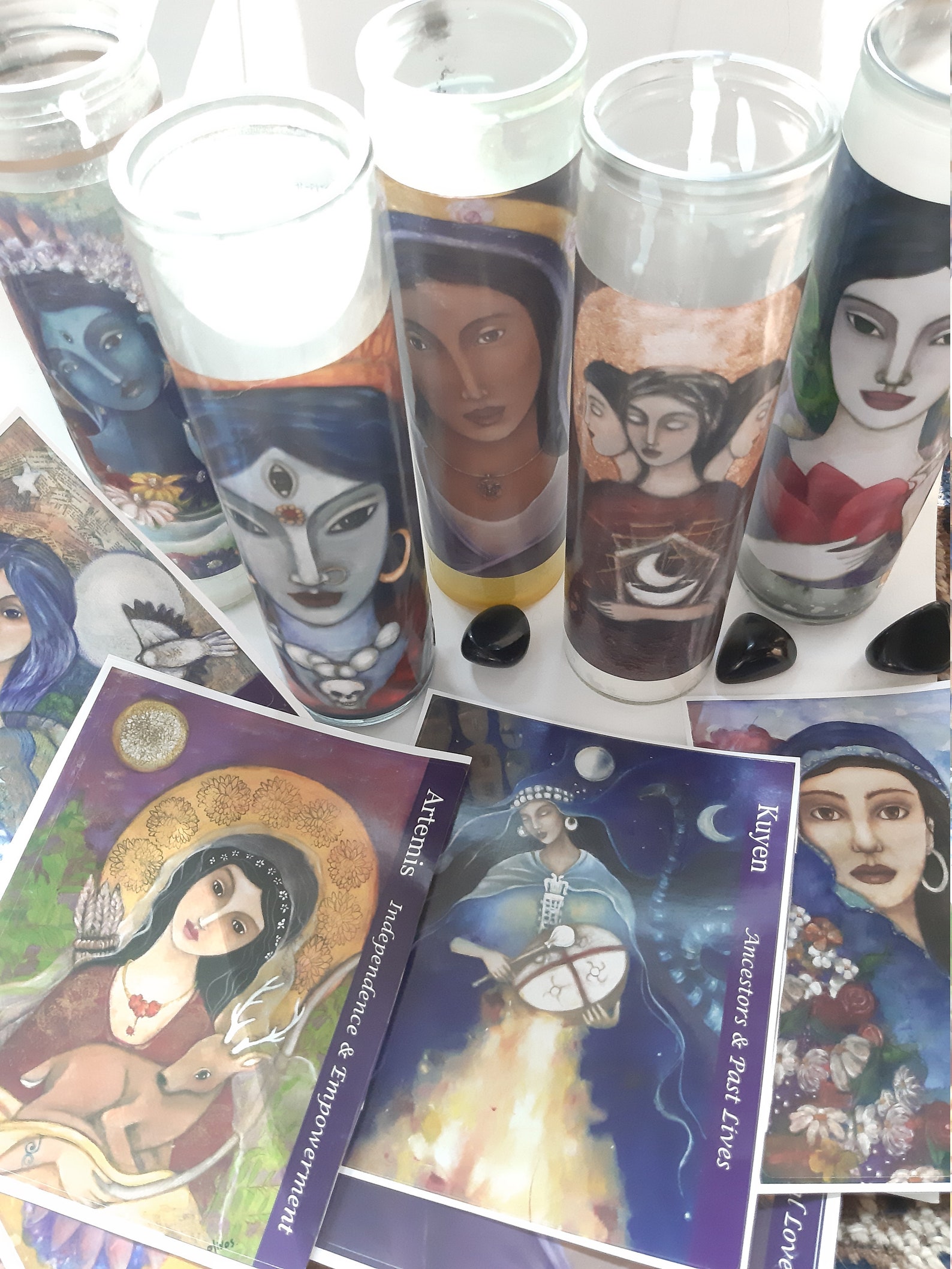 Goddess Candle Label Altar Candle Sticker Goddess Prayer | Etsy