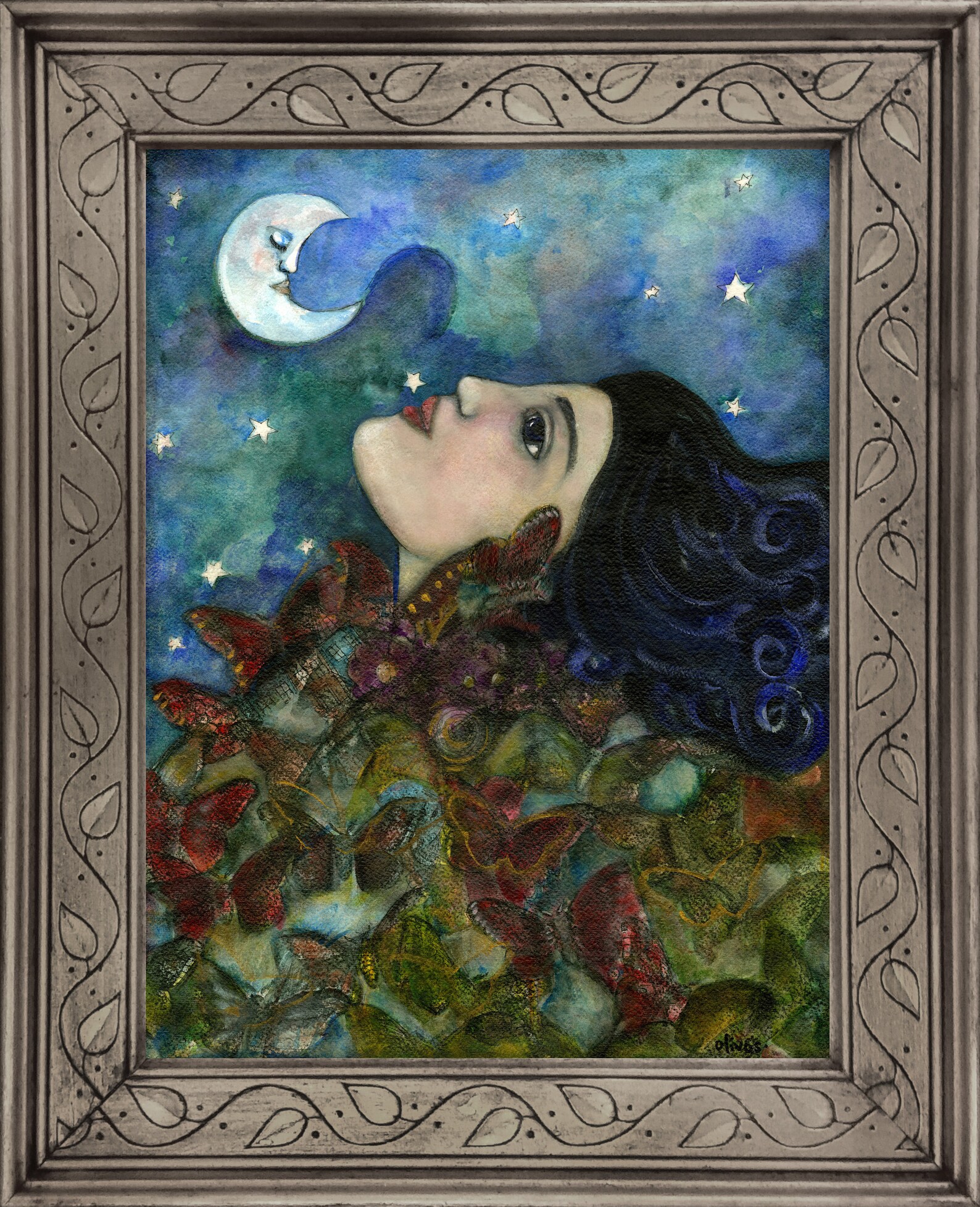 Butterfly Maiden Art Print, Transformation Gift, Butterfly Maiden ...