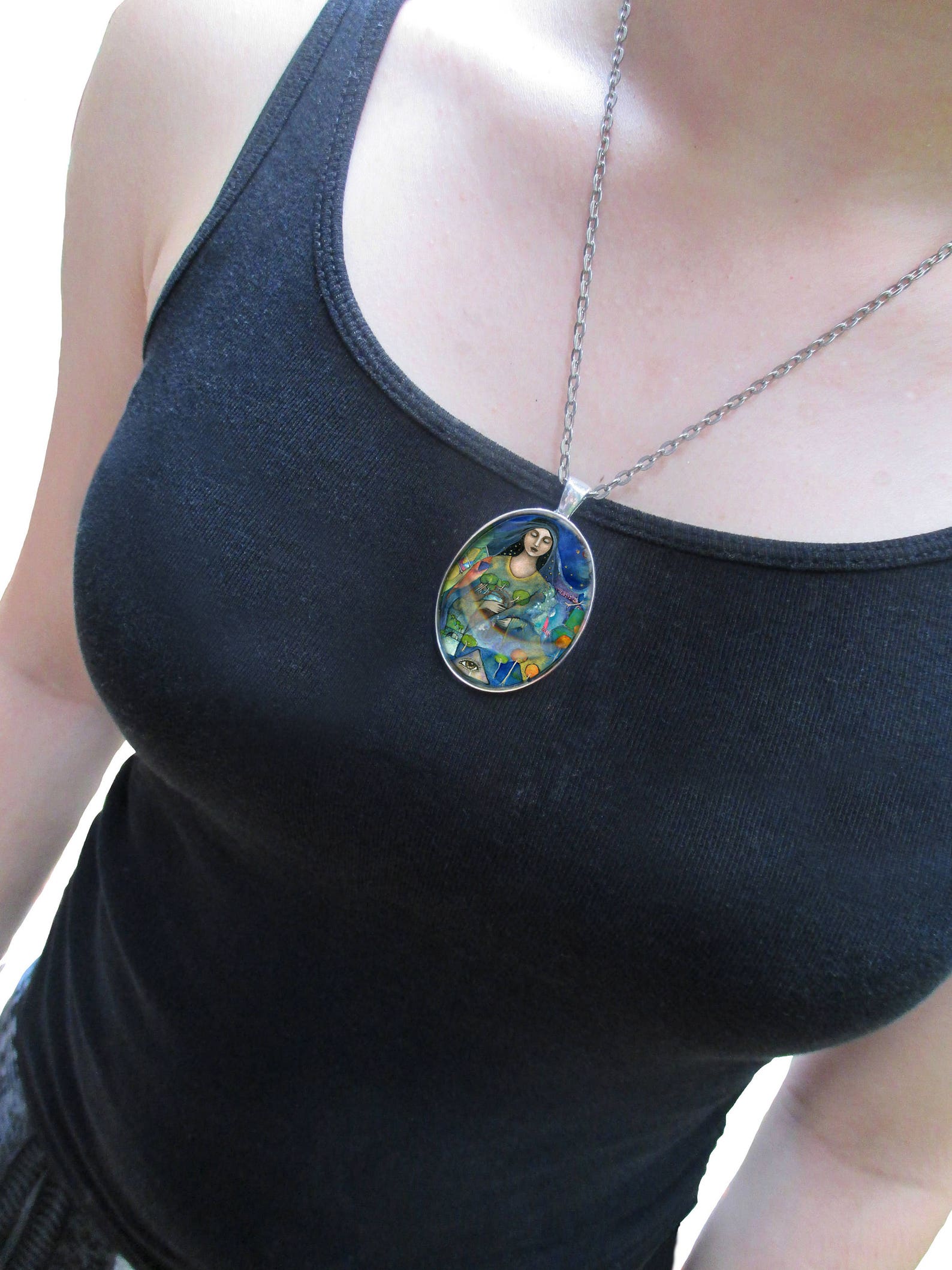 Vesna Slavic Goddess of Awakening Pendant - Pagan Necklace - Women's ...