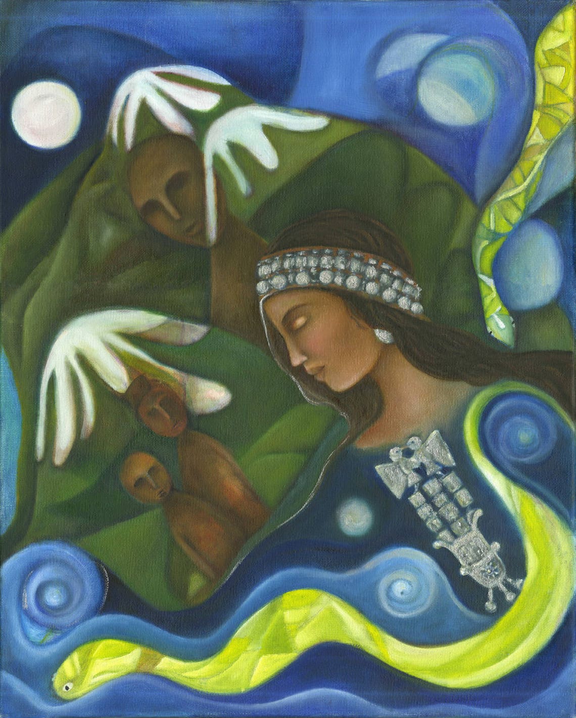 Shaman Painting Mapuche Art Female Shaman Chaman Curandera | Etsy