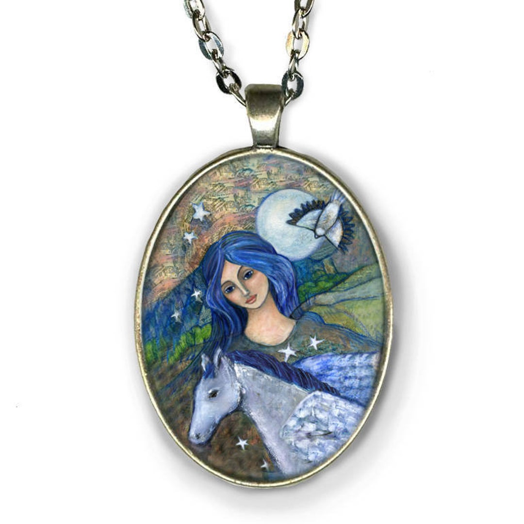 Rhiannon Goddess Pendant Necklace - Self Love Goddess Jewelry- Wearable ...