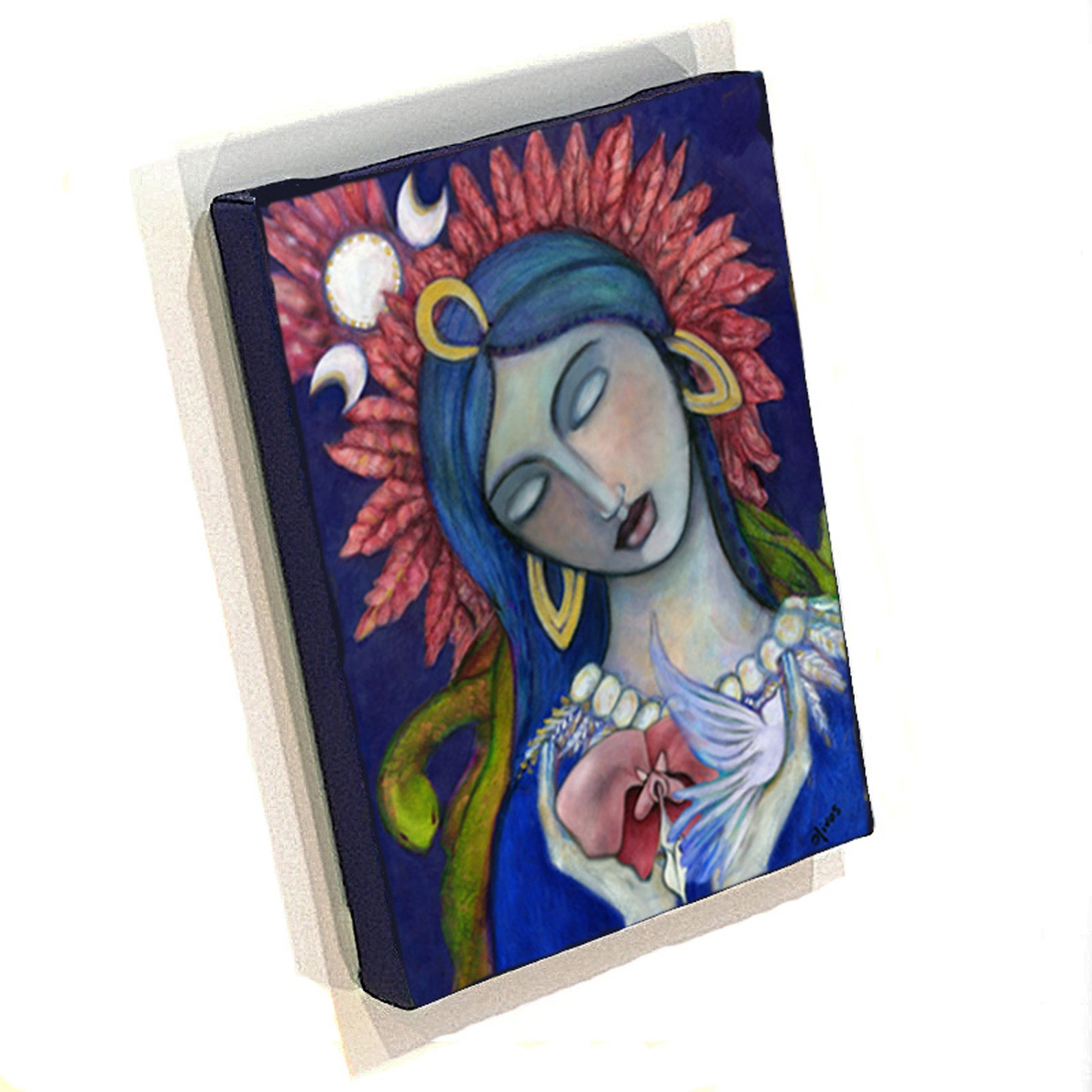 Ixchel Mayan Goddess Art: Fertility Altar Canvas Print - Etsy