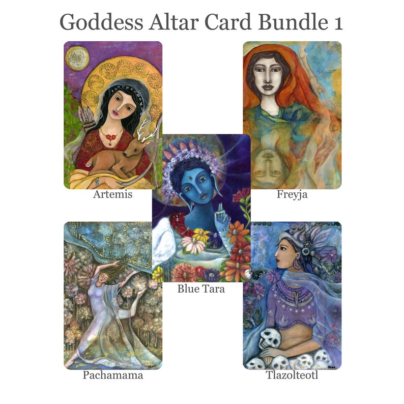 Goddess Altar Card Set Alter Meditation Card Prayer Cards - Etsy