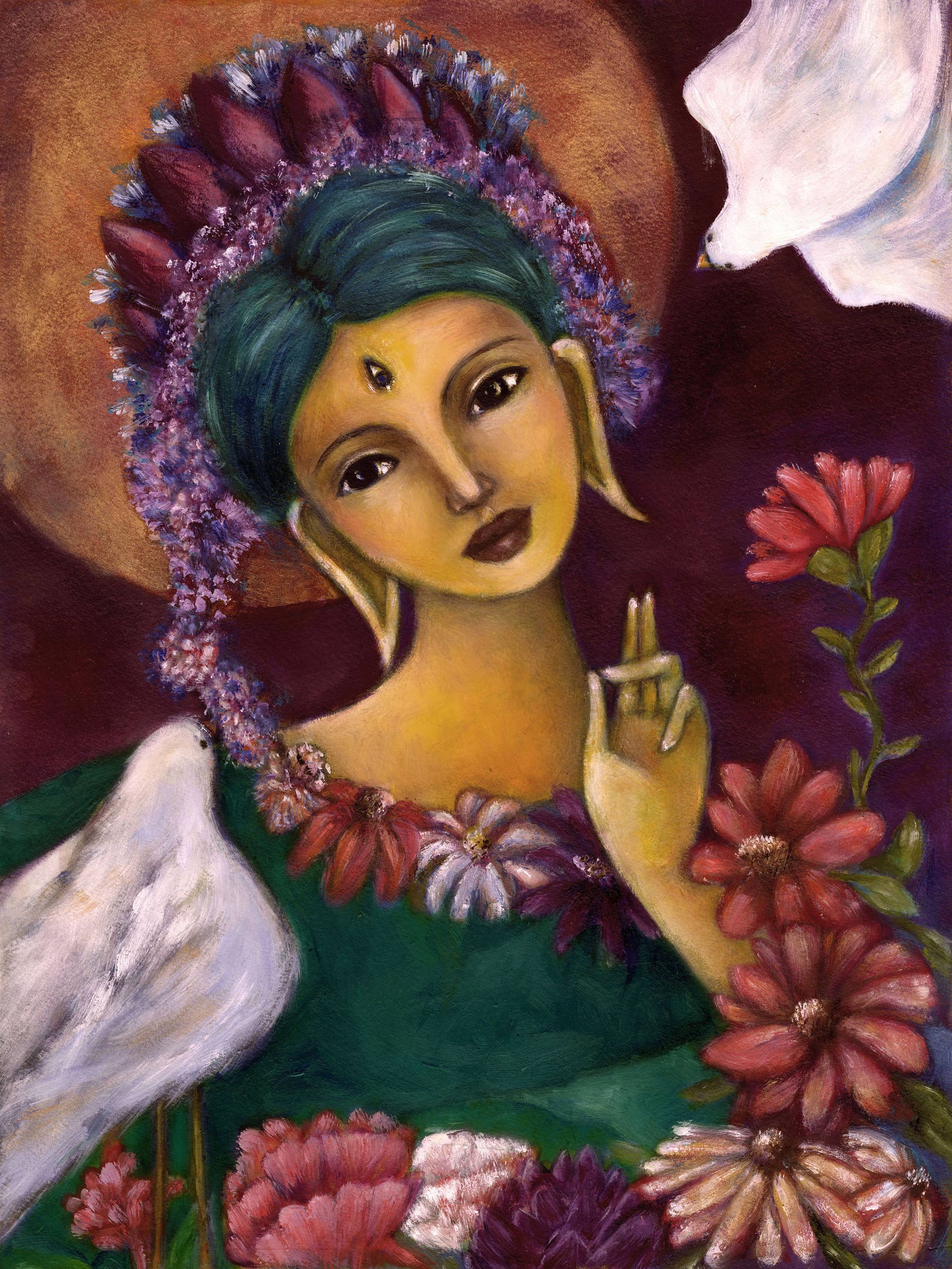 Yellow Tara Large Reproduction on Canvas Goddess of Wealth - Etsy