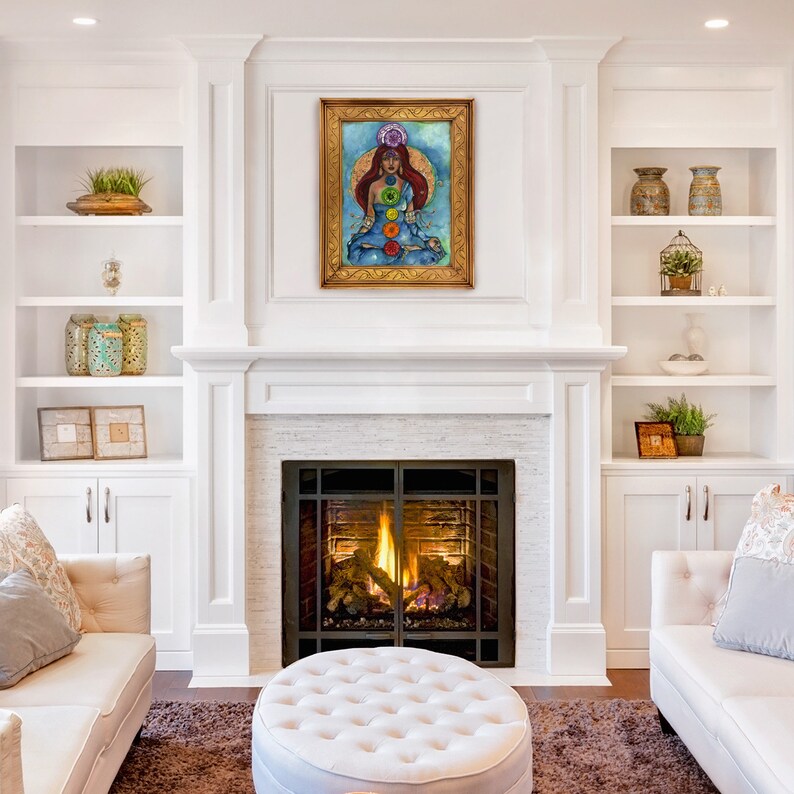 Root Chakra Art Muladhara Red Chakra Decor for Yoga Room - Etsy