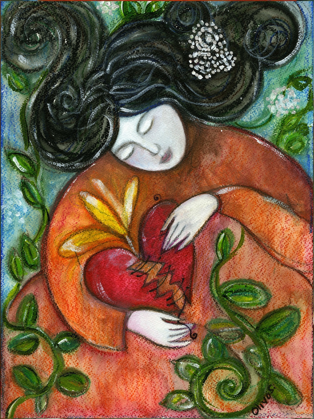 Mending a Broken Heart Art Print: Healing Sympathy Gift - Etsy