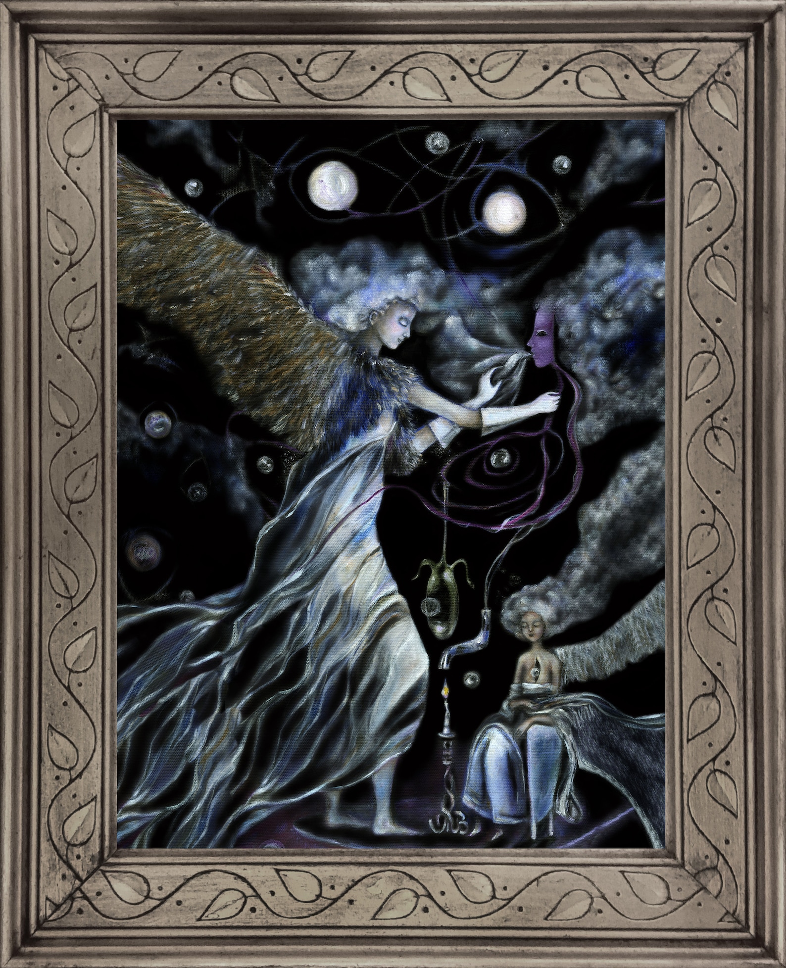 Selene Art on Canvas Greek Goddess of the Moon Altar Décor - Etsy