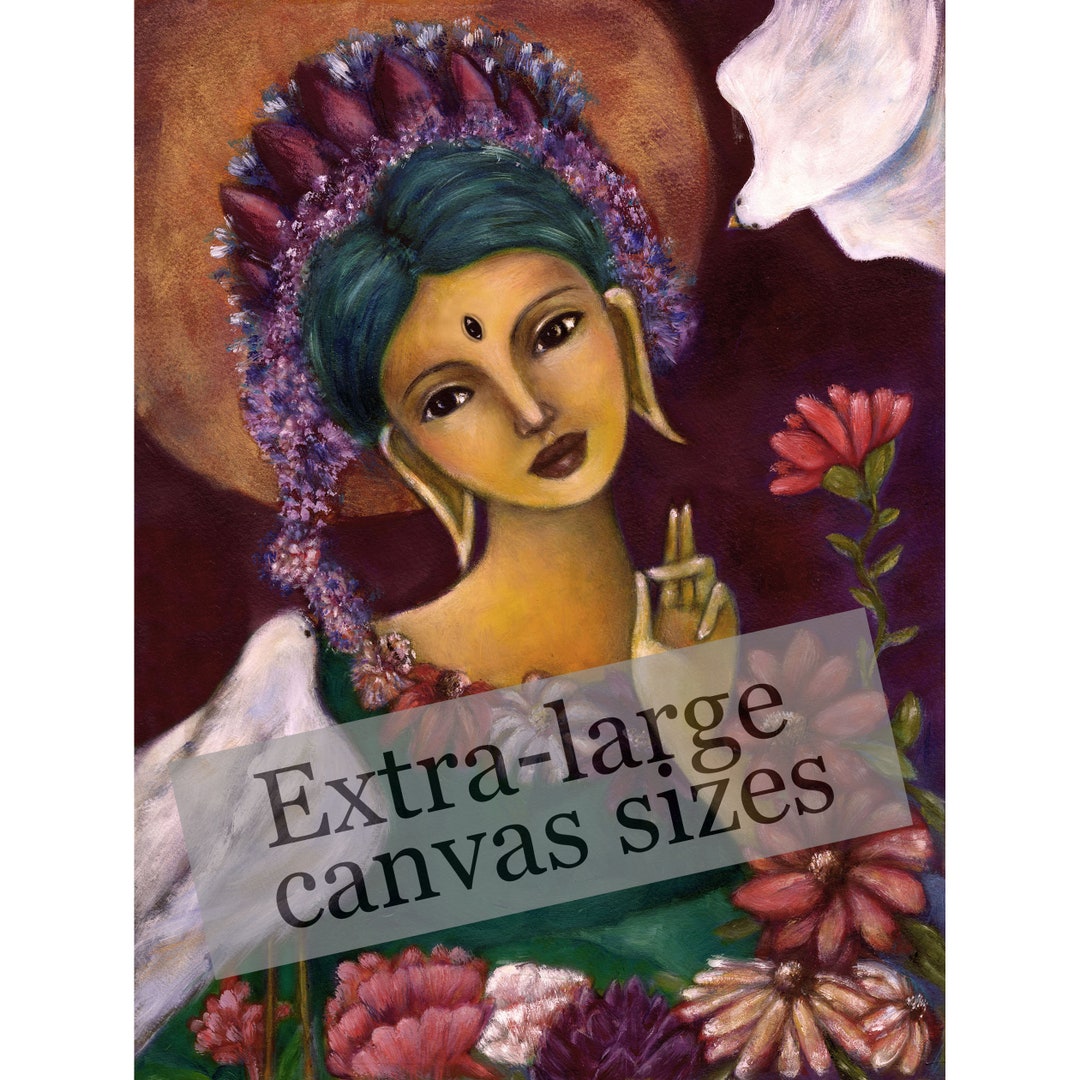 Goddess Art Print, Yellow Tara Painting, Extra-large Reproduction on ...