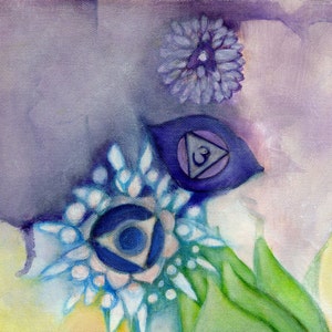 Chakra Print on Canvas, Reiki Art Print, Channeled Chakra Painting ...