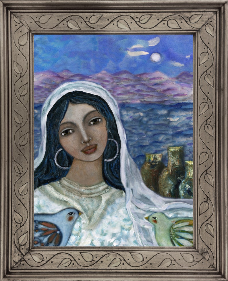 Mary Magdalene Art on Canvas, Maria Magdalena Altar Decor, Spiritual ...