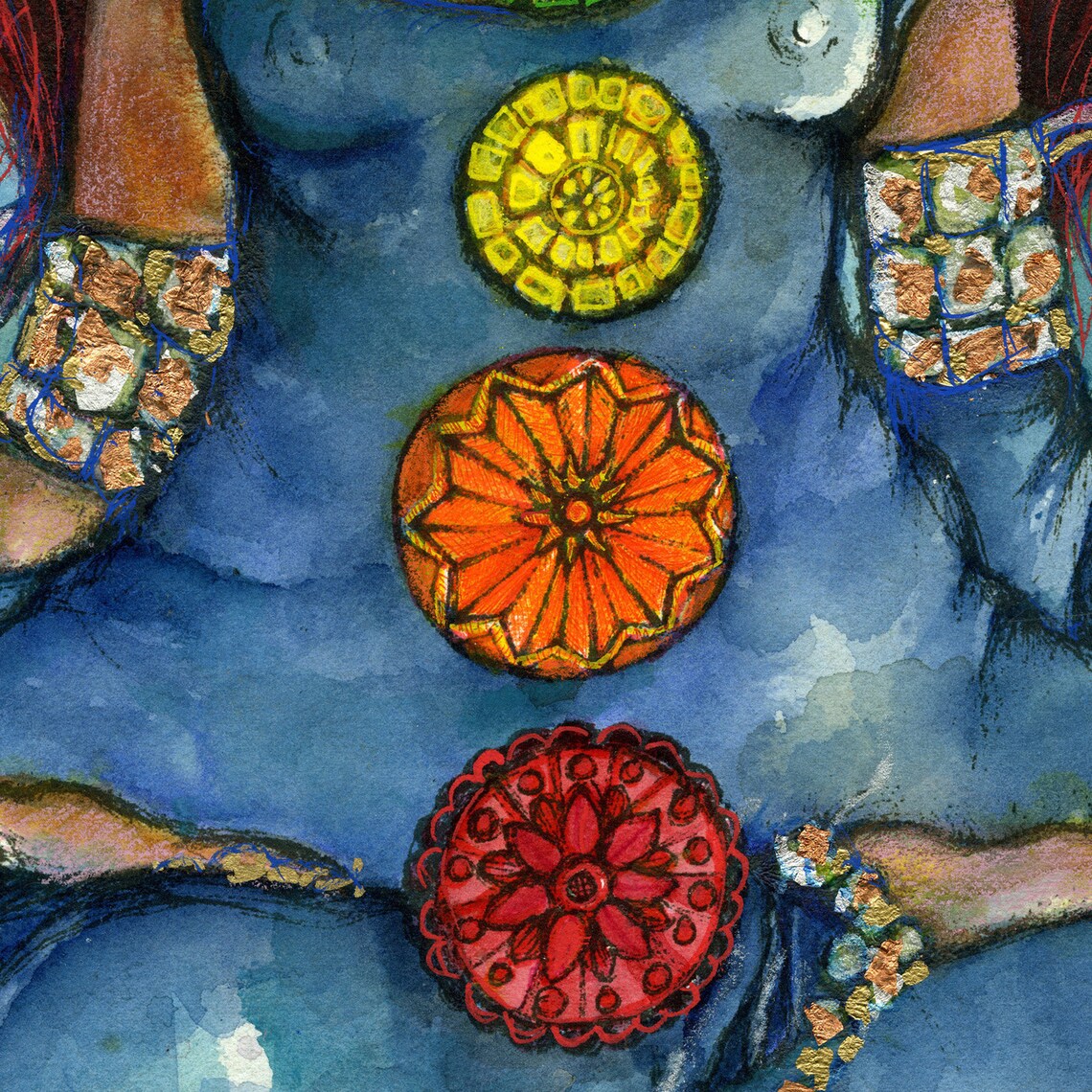 Root Chakra Art Muladhara Red Chakra Decor for Yoga Room | Etsy