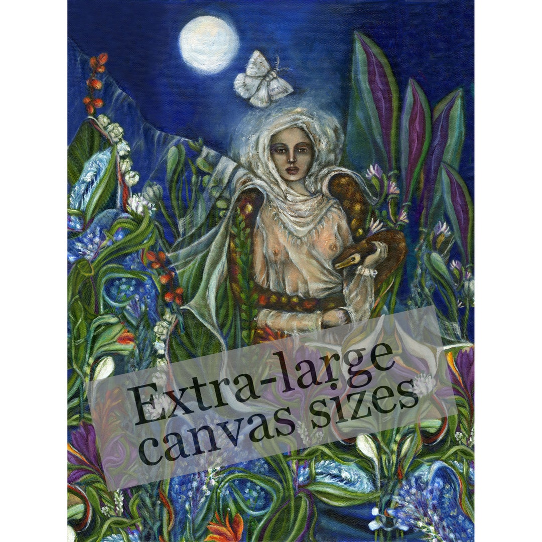 Angitia Goddess Canvas Print, Minoan Healing Magic, Spiritual Art - Etsy