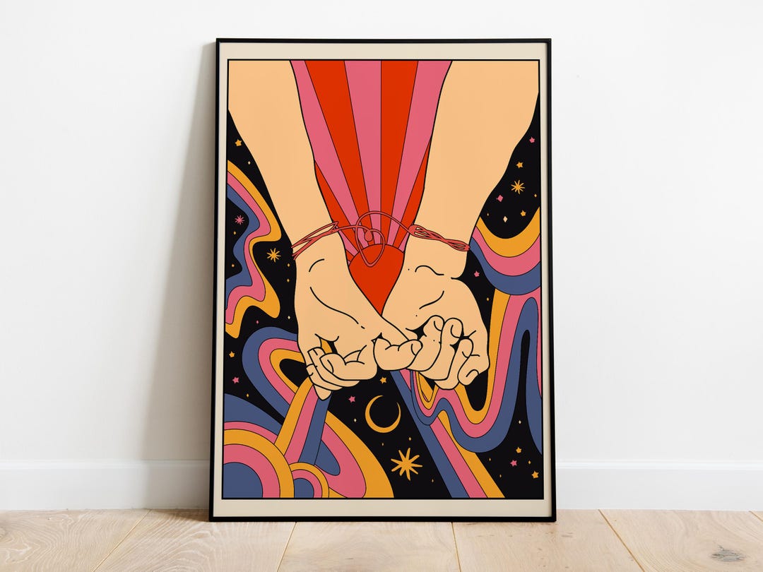 Space Lovers, Two Hands and a Swirling Psychedelic Cosmos, Couple Love ...