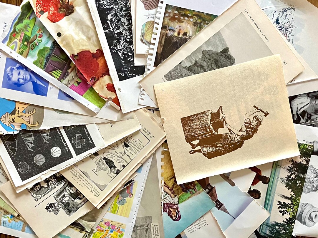 Vintage Picture Book Pages Pack, 40 Pages | Junk Journal Supply Kit ...