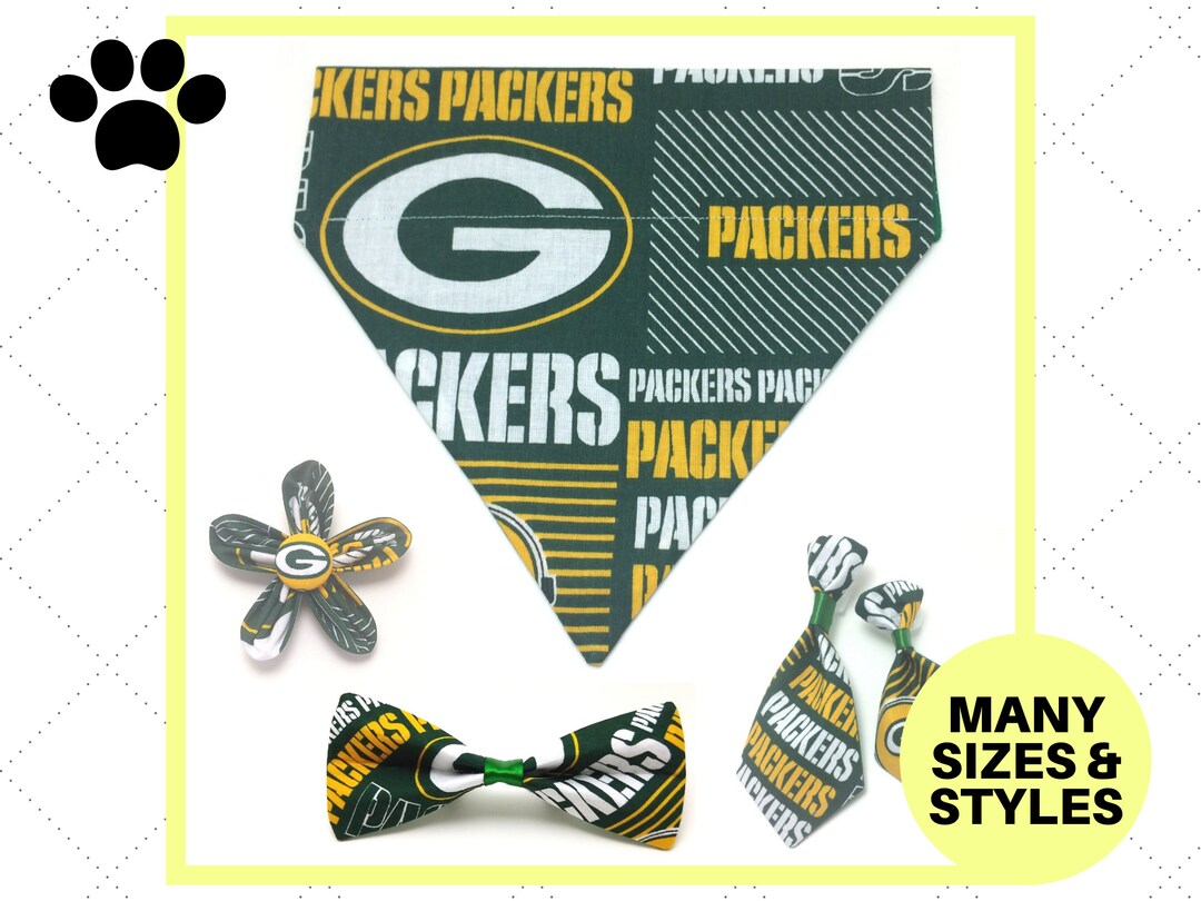 Green Bay Packers Football Pet Accessory Over the Collar - Etsy