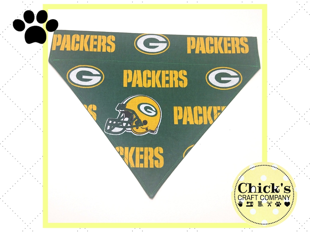 Green Bay Packers Helmet Pet Bandana - Over the Collar - Custom - Etsy