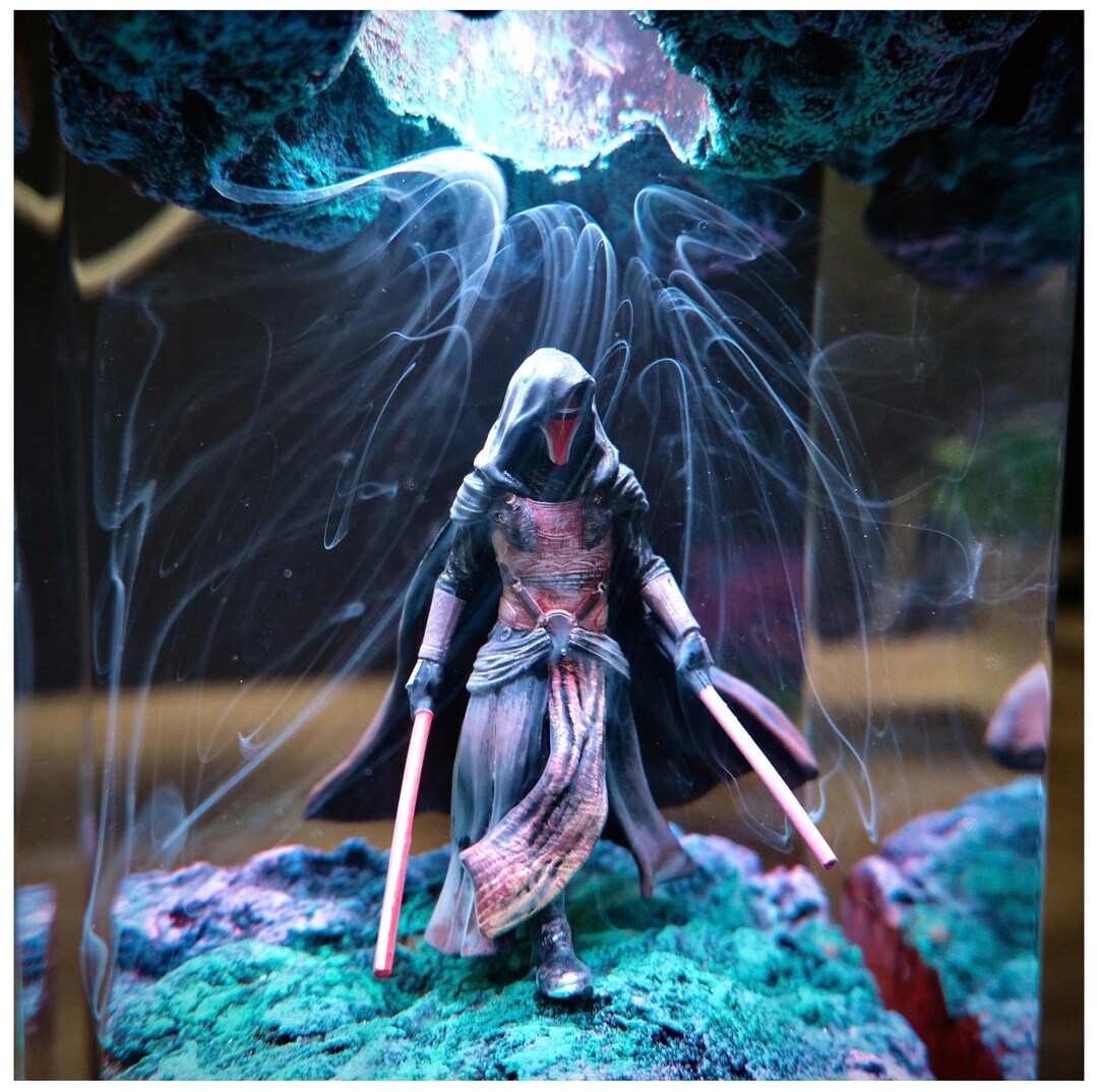 Star W.ars Dar.th Re.van Epoxy Lamp, Darth Va.der Diorama Lamp, Custom ...