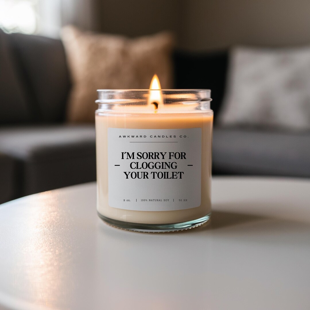 I'm Sorry for Clogging Your Toilet Candle | Funny Candle | Funny Gift ...