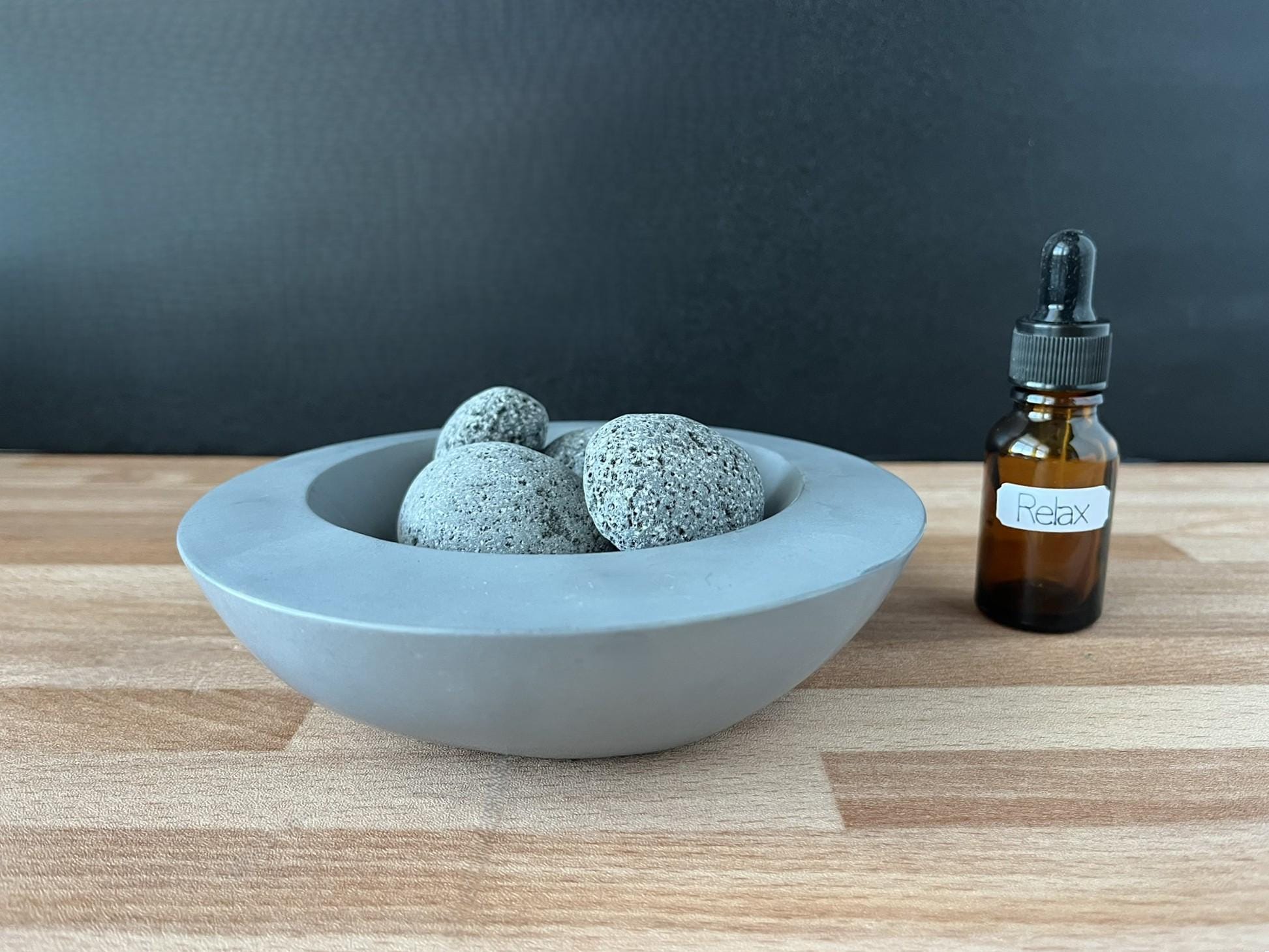 Concrete Lava Rock Essential Oil Diffuser Bowl: Modern Aromatherapy ...