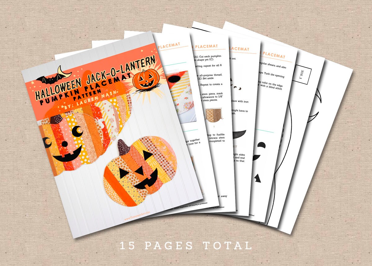 PDF Sewing Pattern Halloween Jack-o-lantern Pumpkin - Etsy