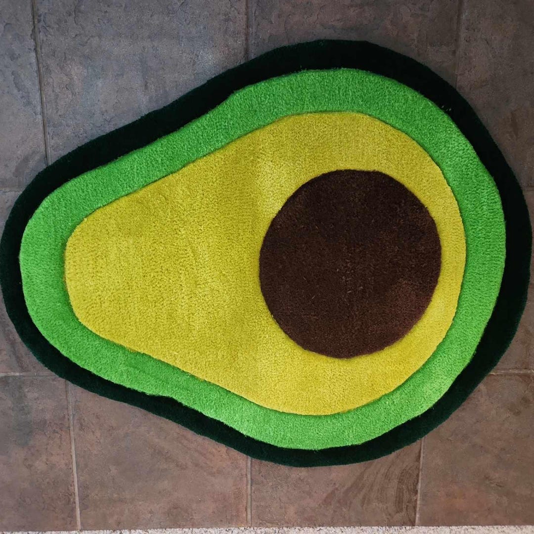 Custom Tufted Avocado Rug | Handmade Rug | Avocado | Home Decor - Etsy