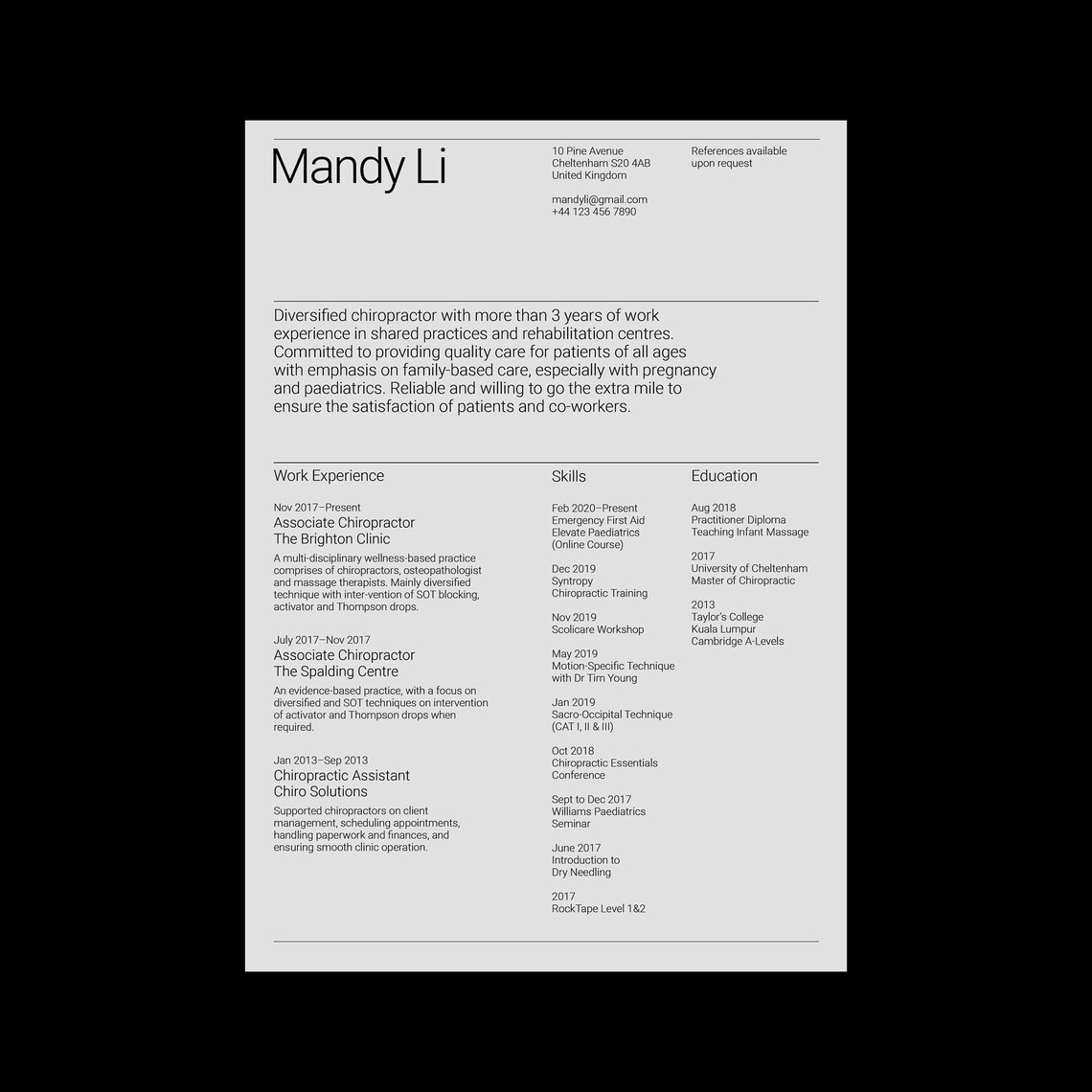 Word/indesign/pages CV and Resumé Template Design #1 - Etsy
