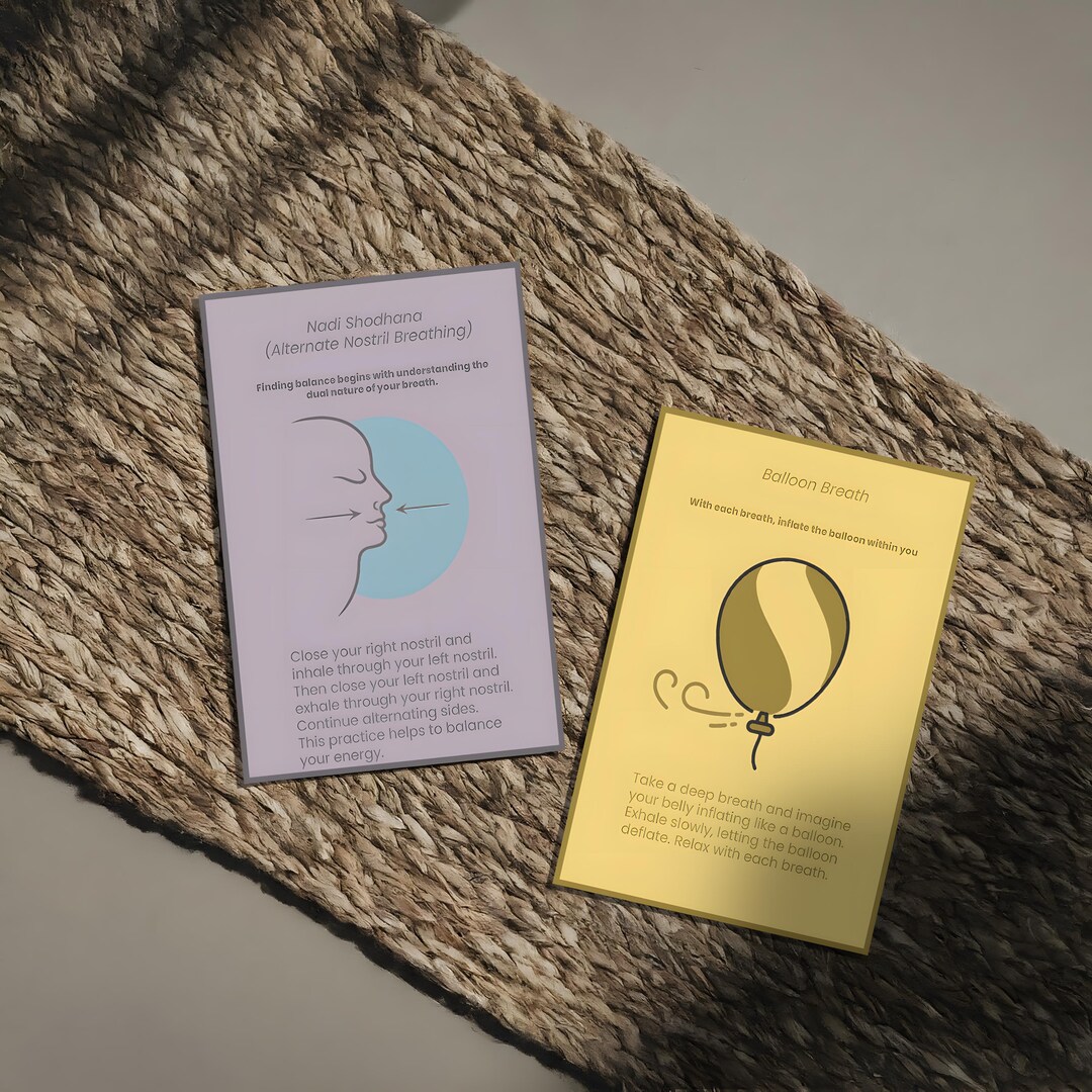 Mindful Breathing Cards Pack Mindfulness Breathing Exercises for Teens ...